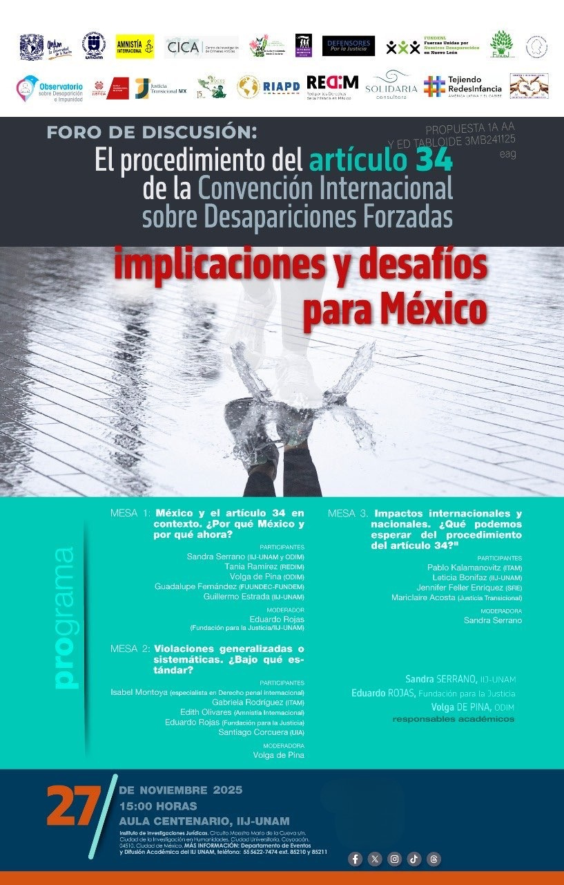 Foro: “El procedimiento del artículo 34 de la Convención Internacional ...